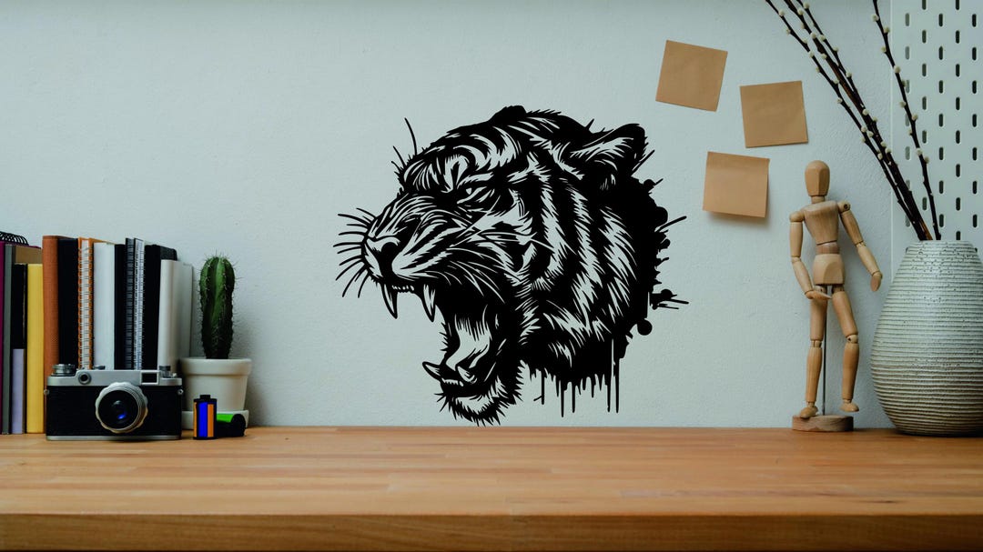 Tiger SVG/DXF - Digital Download Pdf, Dxf, Cdr, Ai, Svg - Laser CNC ...