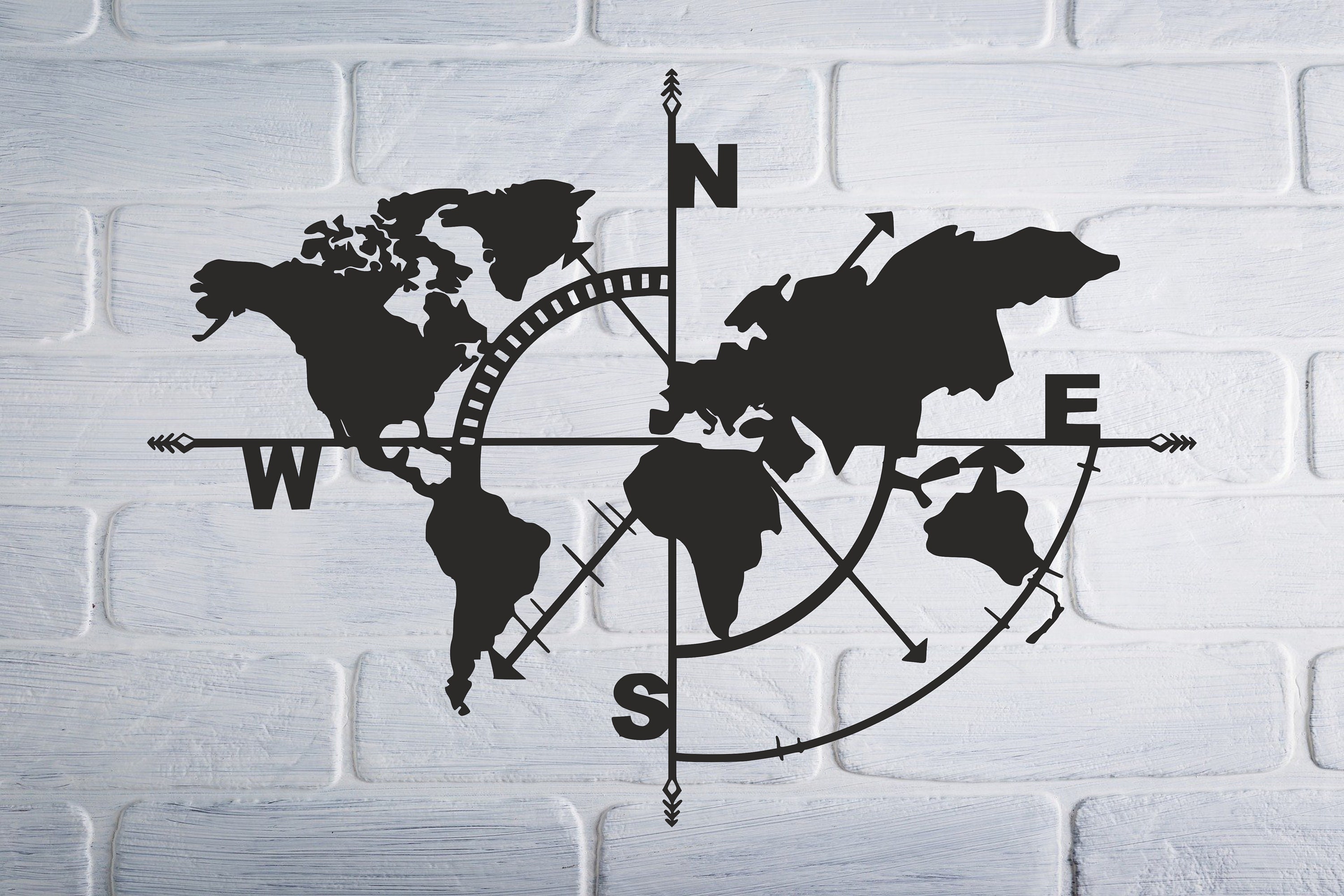 Mapa mundial SVG/DXF - Descarga digital (Dxf, Svg, Pdf, Cdr, Ai ...