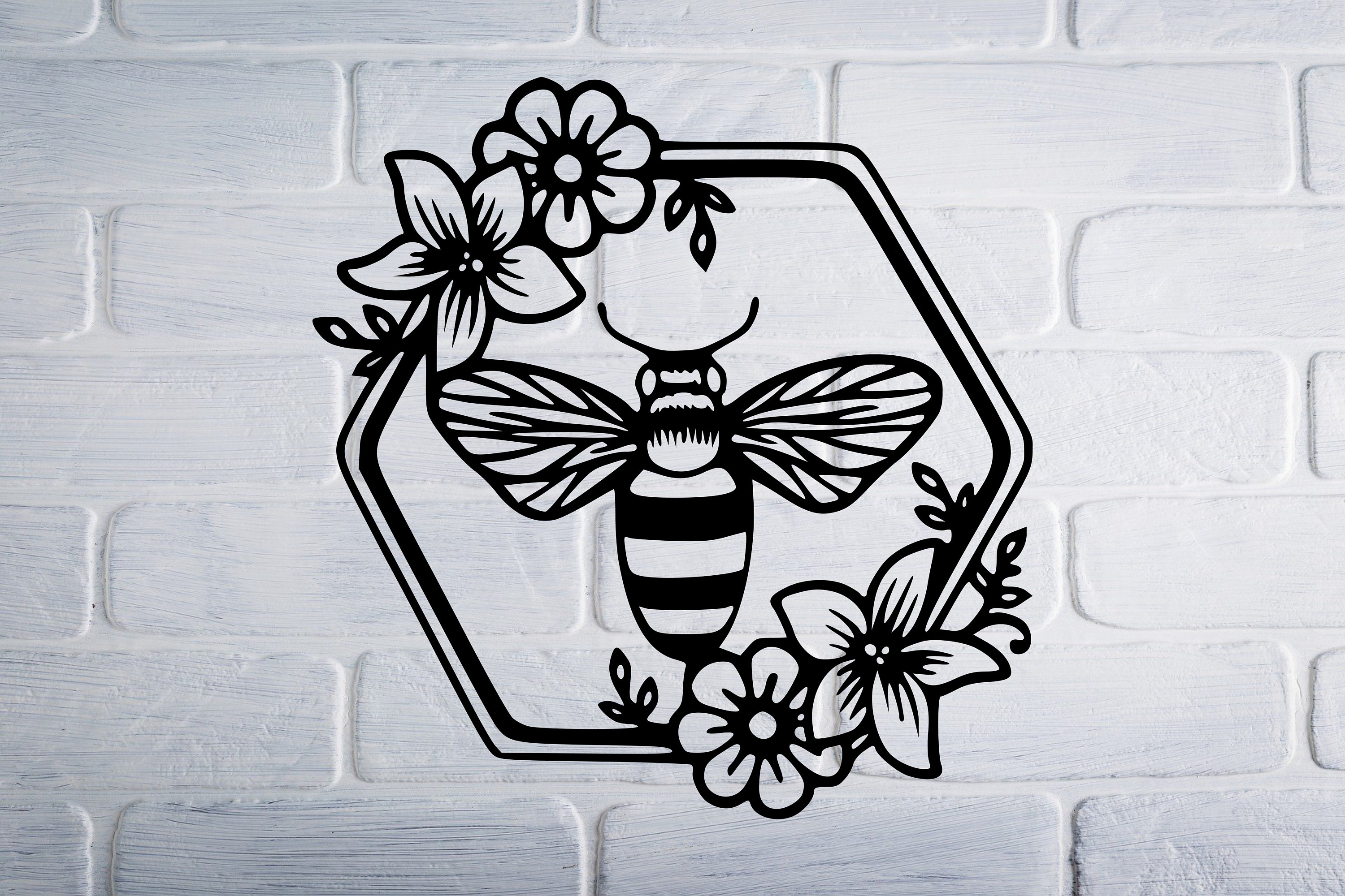 Bee SVG/DXF Flower Svg/dxf Digital Download dxf, Svg, Pdf, Cdr, Ai ...