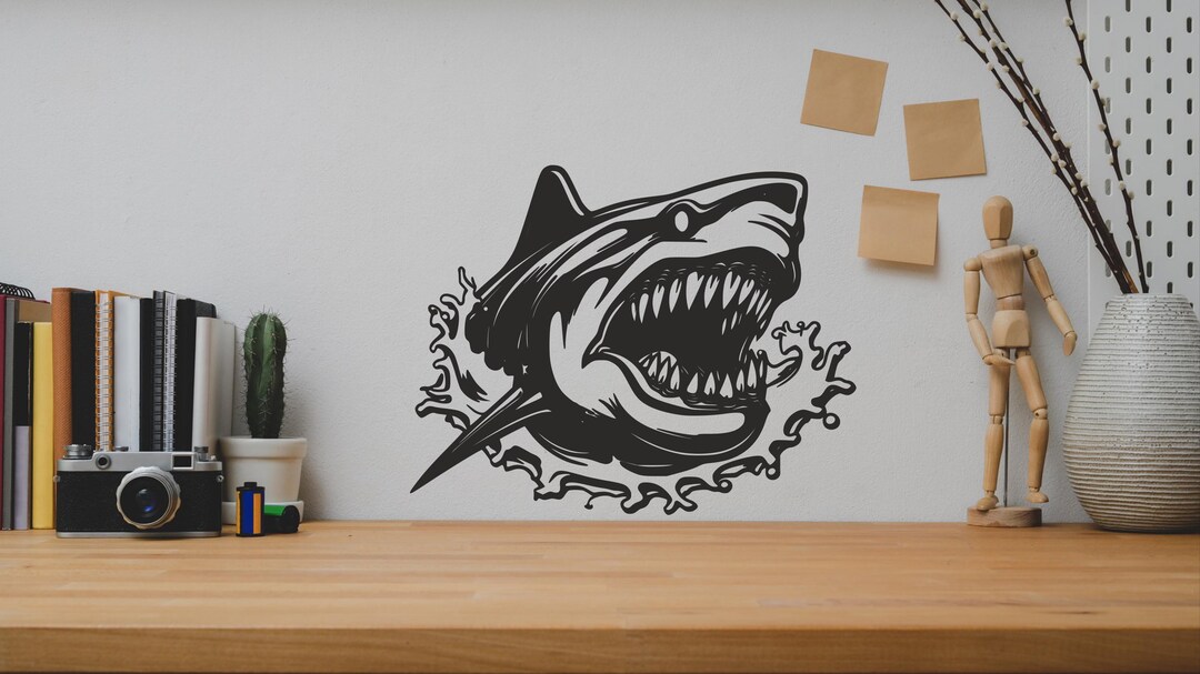 Shark SVG/DXF - Digital Download (dxf, Svg, Pdf, Cdr, Ai) - Laser CNC ...