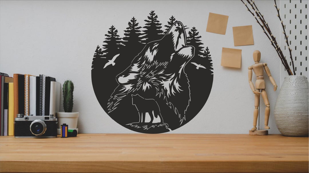 Wolf SVG/DXF - Digital Download Pdf, Dxf, Cdr, Ai, Svg - Laser CNC ...