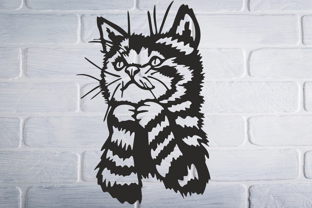 Cat SVG/DXF - Digital Download Pdf, Dxf, Cdr, Ai, Svg - Laser CNC ...