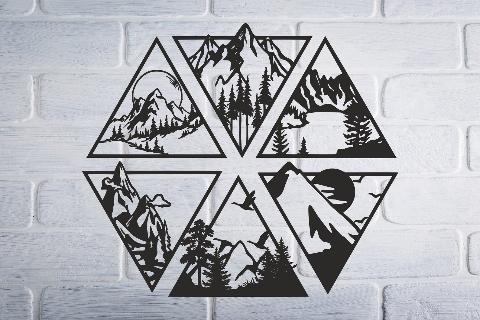 Mountain SVG/DXF Digital Download dxf, Svg, Pdf, Cdr, Ai Laser CNC ...