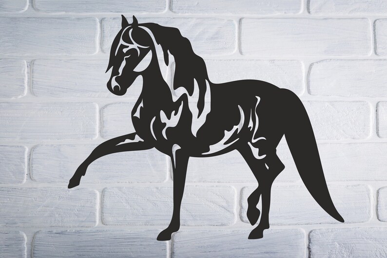 Caballo SVG/DXF Descarga digital Pdf, Dxf, Cdr, Ai, Svg Láser CNC ...