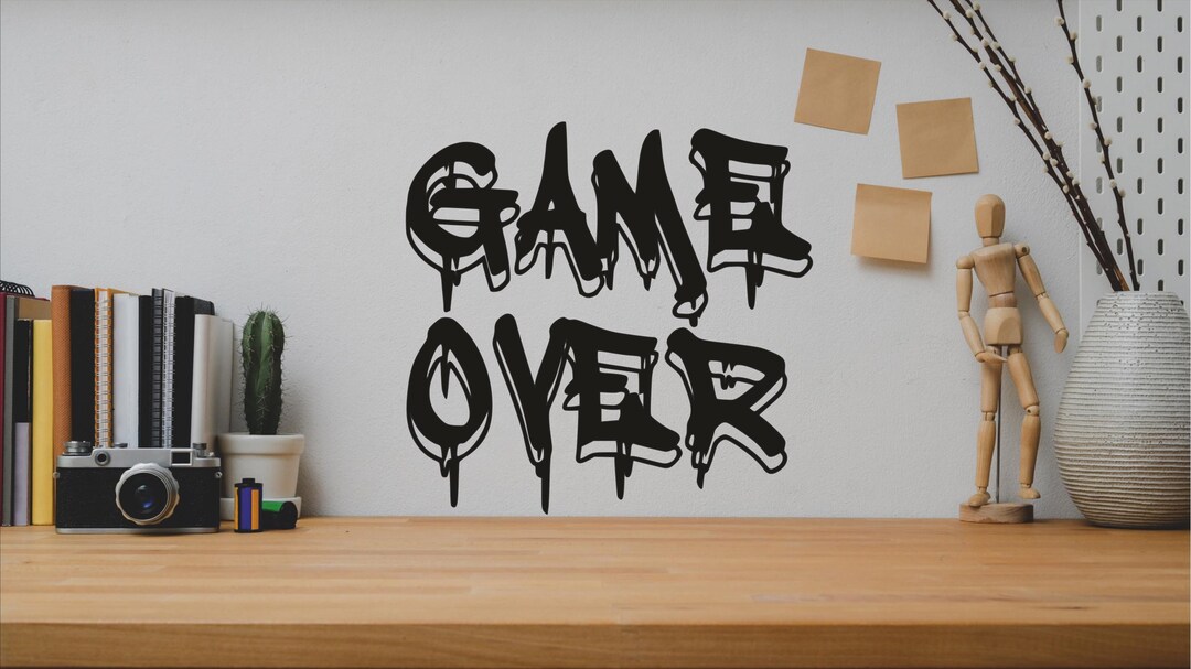 Game Over SVG/DXF - Digital Download (dxf, Svg, Pdf, Cdr, Ai) - Laser ...