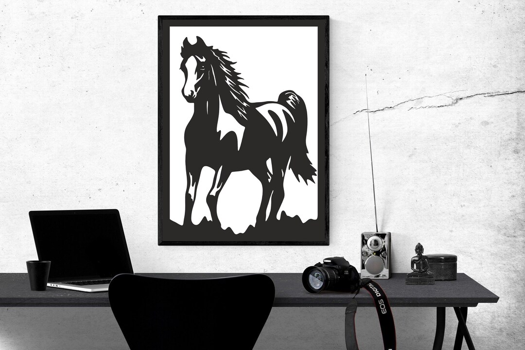 Horse SVG/DXF - Digital Download Pdf, Dxf, Cdr, Ai, Svg - Laser CNC ...