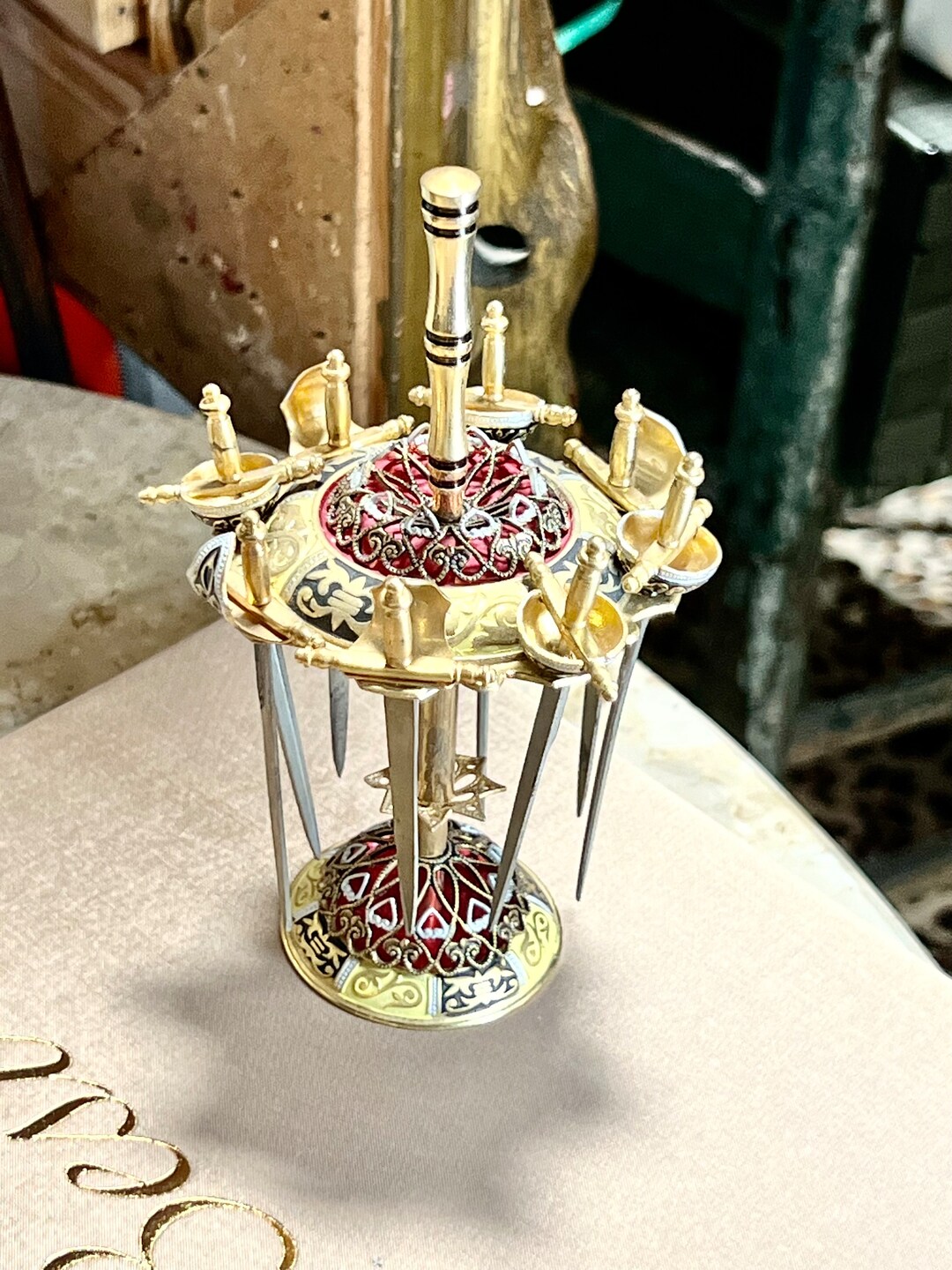 Vintage Toledo Cocktail Swords With Stand From Spain! - Etsy