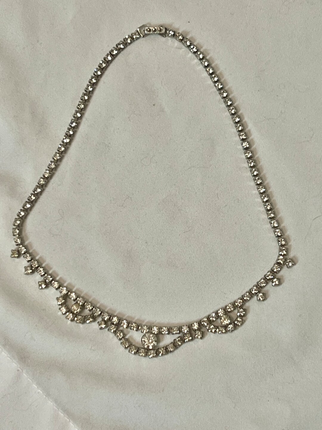 Vintage Kramer Rhinestone Necklace - Etsy