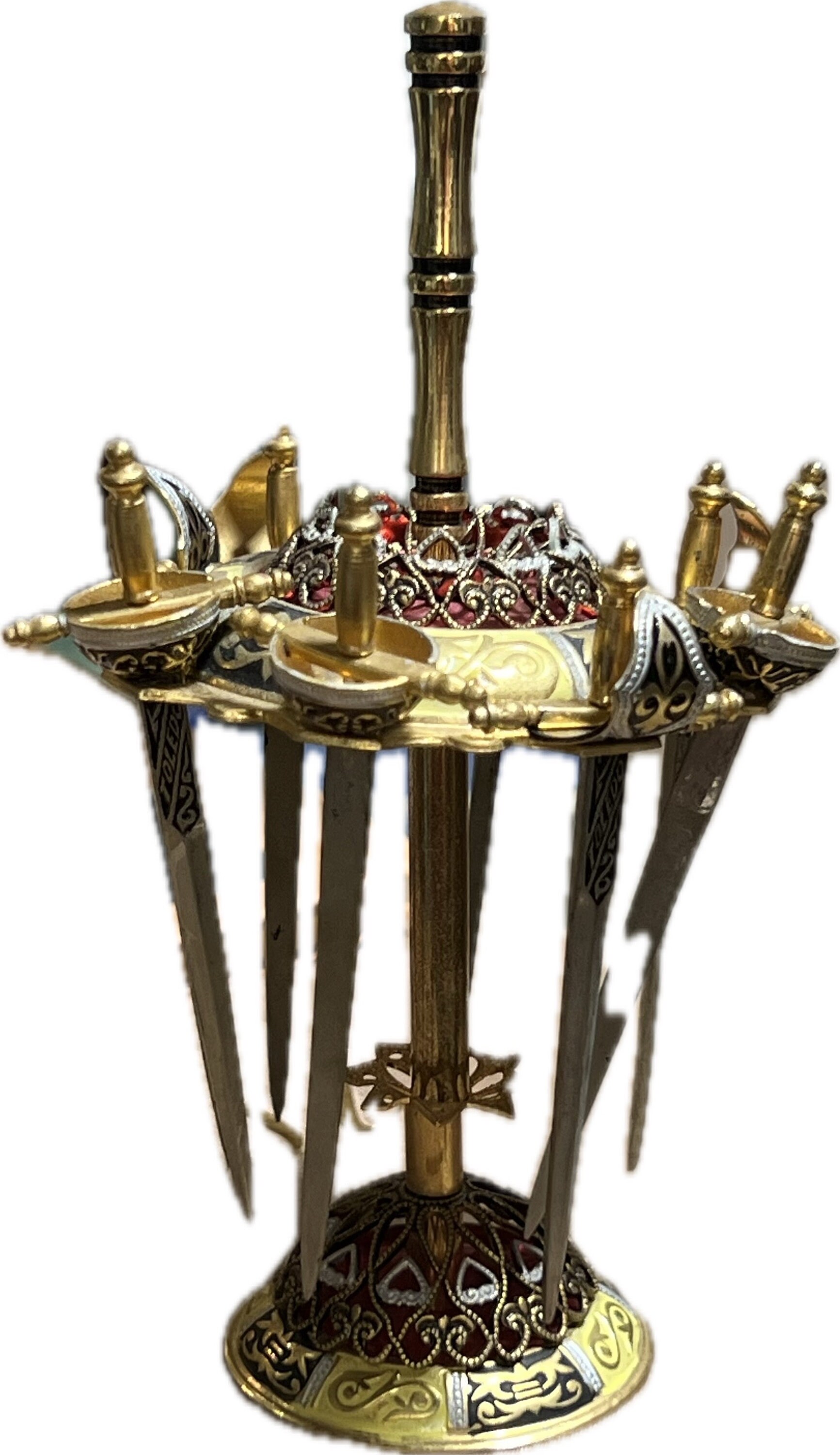 Vintage Toledo Cocktail Swords With Stand From Spain - Etsy