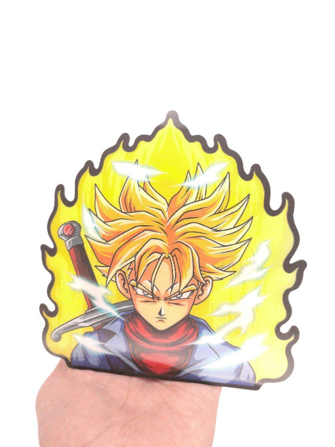 Future Trunks DBZ 3D Motion Peeked Sticker - Etsy