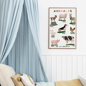 Farm Animals Poster, Educational Poster, Montessori Poster, Class Room ...