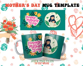 Mothers Day Mug Template 11 Oz Mom Mode Design Gift Creative - Etsy