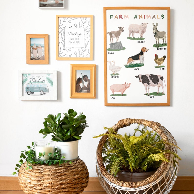 Farm Animals Poster, Educational Poster, Montessori Poster, Class Room ...