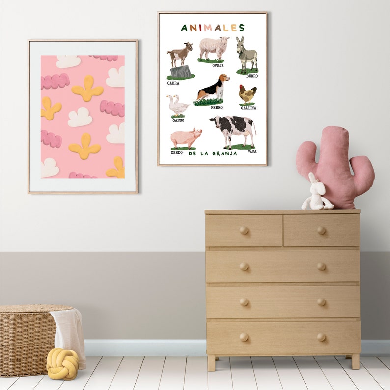 Farm Animals Poster, Educational Poster, Montessori Poster, Class Room ...