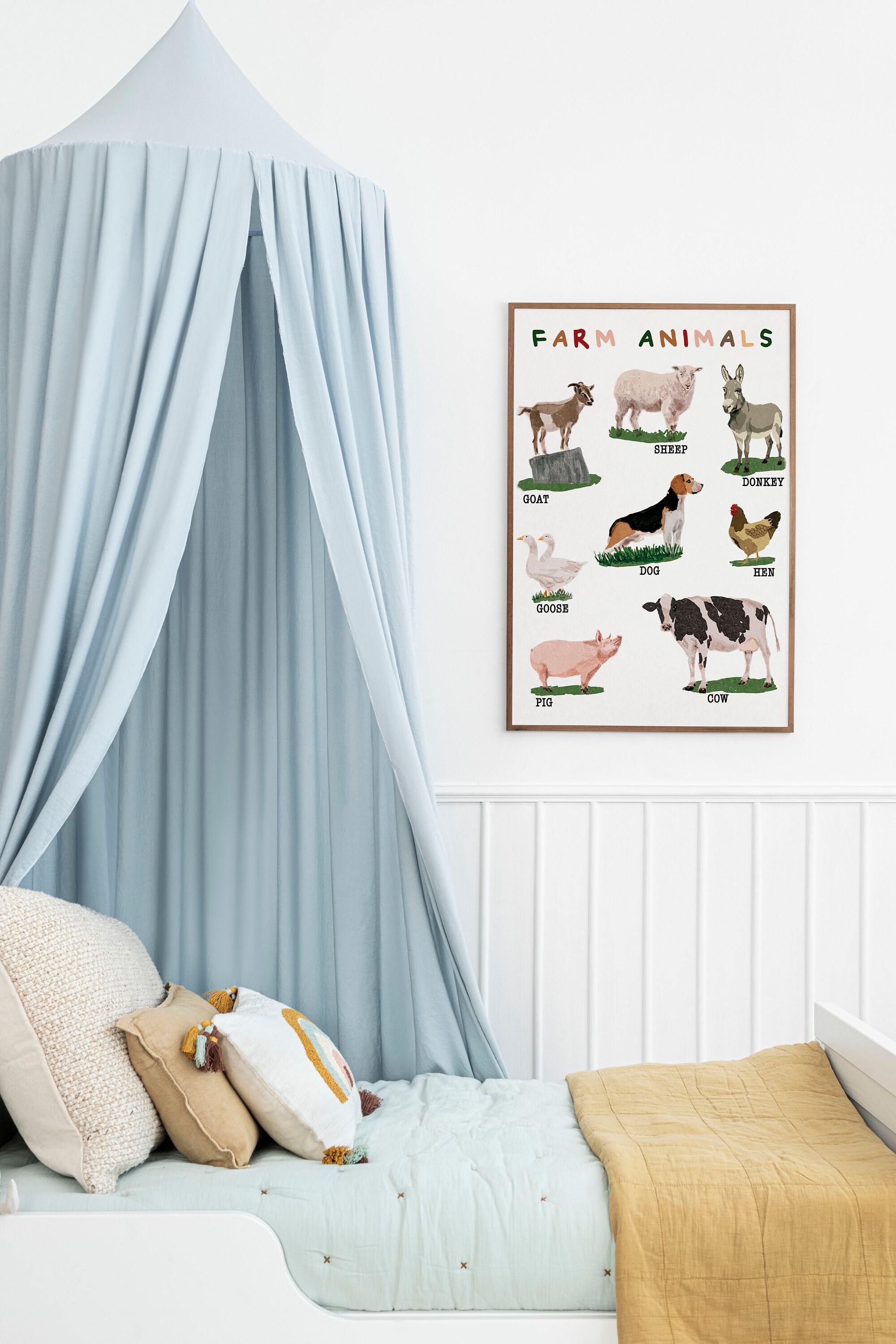 Farm Animals Poster, Educational Poster, Montessori Poster, Class Room ...