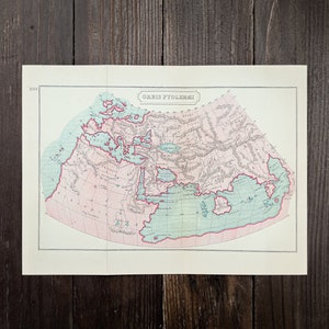 1907 Map of the Ancient World 110 Years Old Antique Classical - Etsy