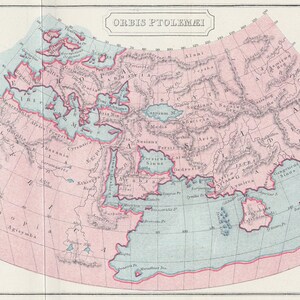 1907 Map of the Ancient World 110 Years Old Antique Classical - Etsy