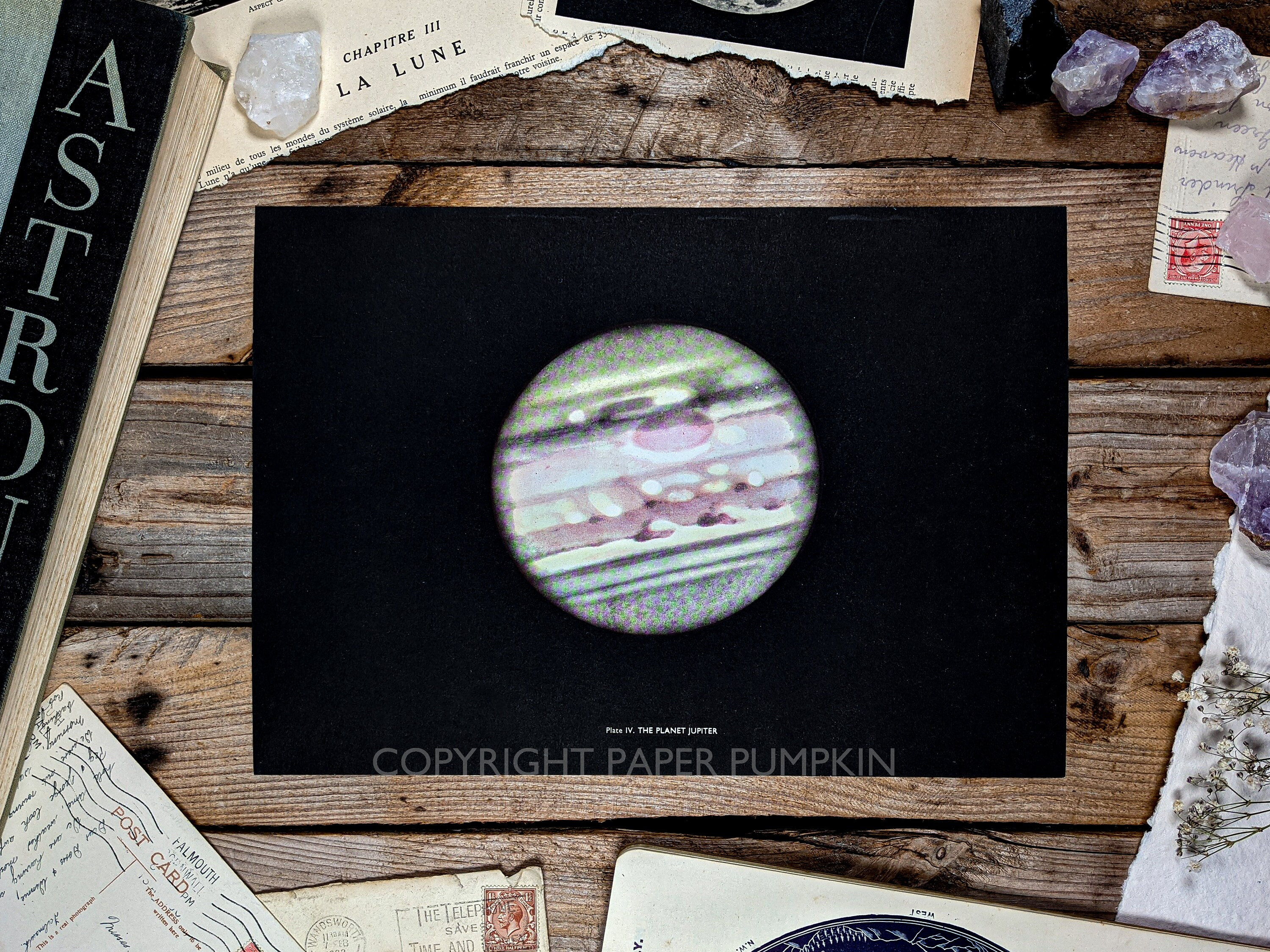 1959 Original Vintage Jupiter Print Celestial Space Astronomy Planets ...