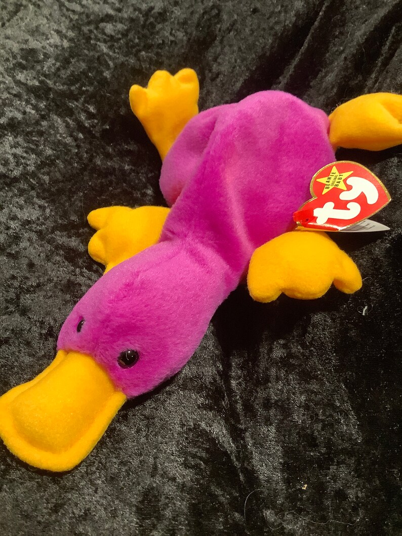 Ty Beanie Baby Patti the Platypus 1993 Retired RARE, PVC Pellets Mint W ...