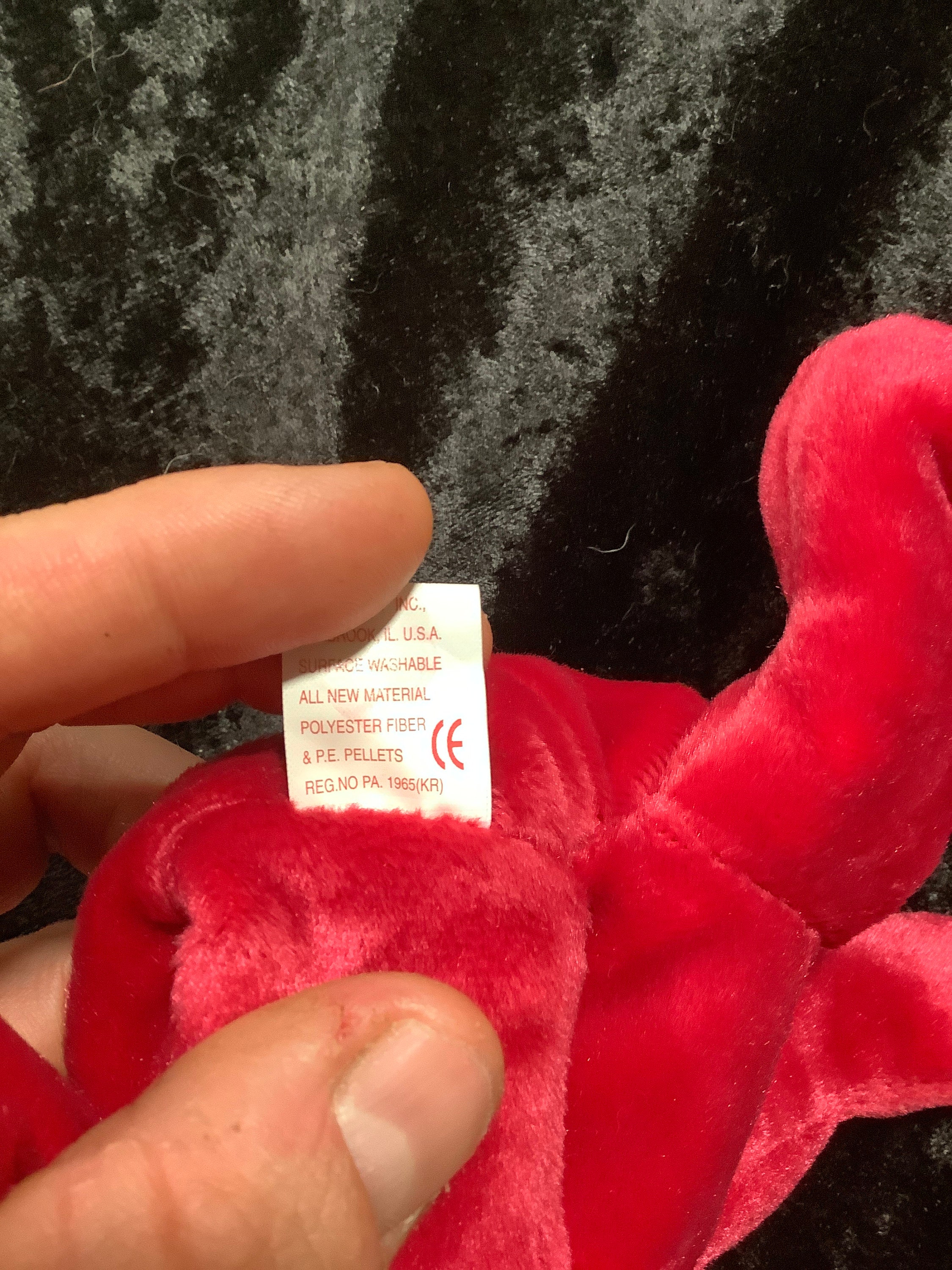 Valentina RARE TY Beanie Baby Tag ERRORS 1998/99 W Hologram New & Mint ...