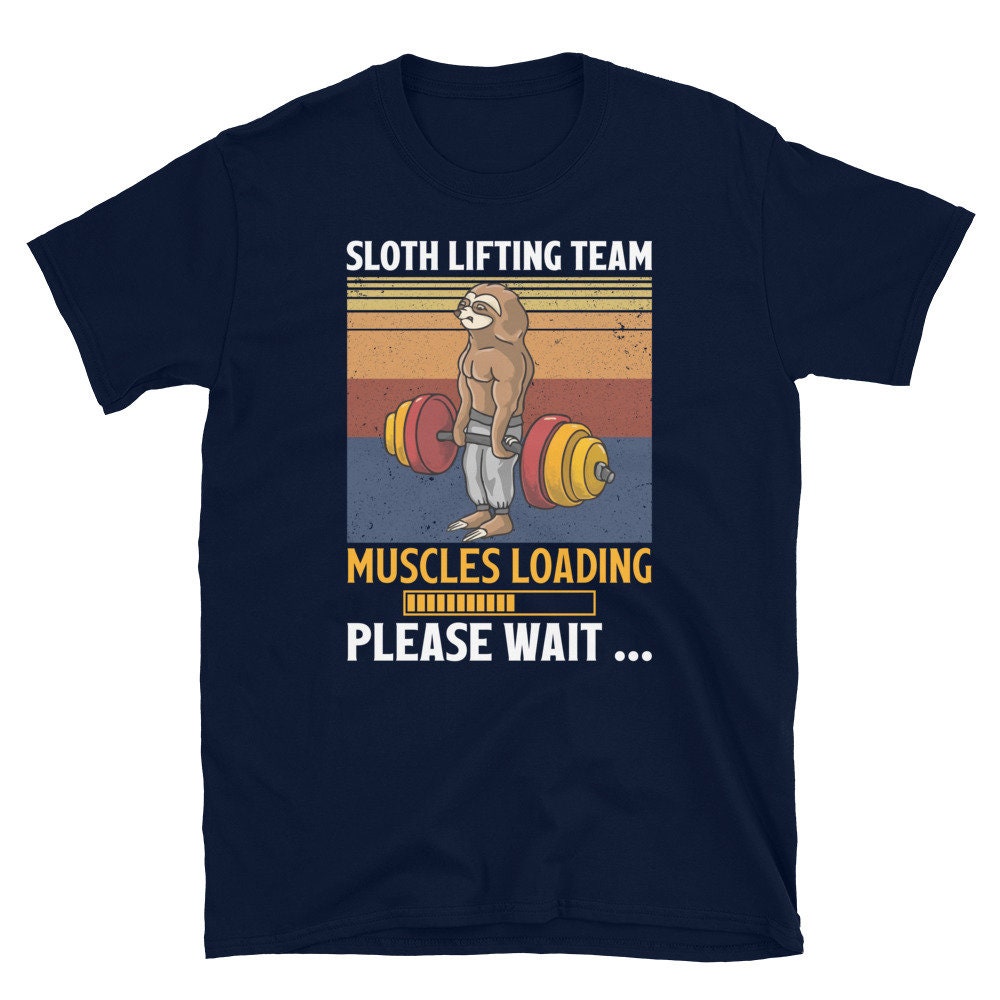 Sloth Lifting Team Muscles Loading Please Wait - Etsy