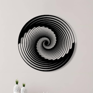 Vortex Metal Wall Art: 3D Optical Illusion Decor - Etsy