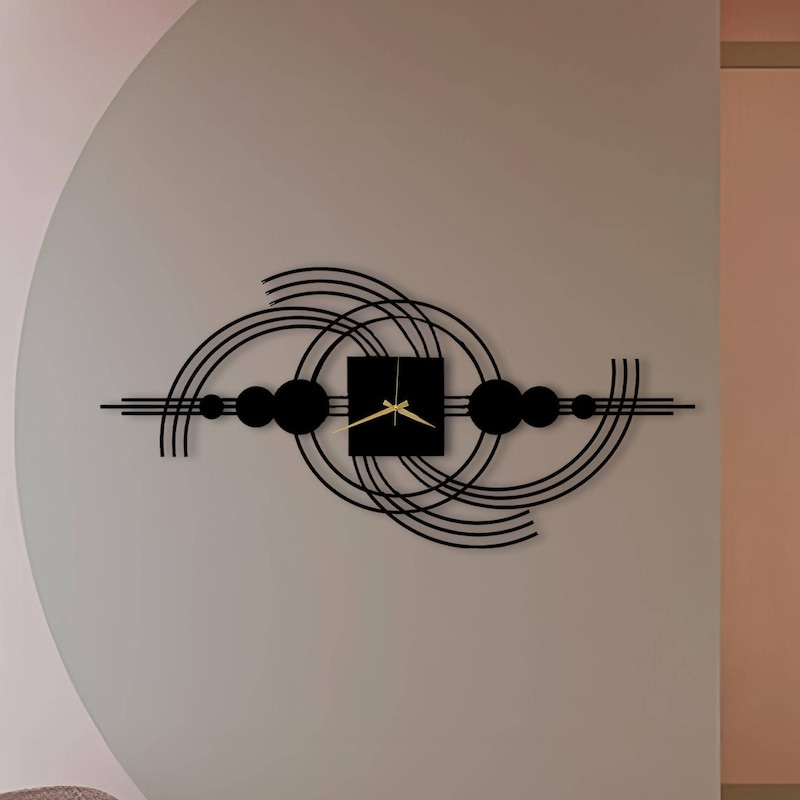 Horizontal Wall Art With Clock - Etsy