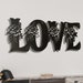 Love Metal Wall Art Floral Love Metal Love Sign Lovecore - Etsy