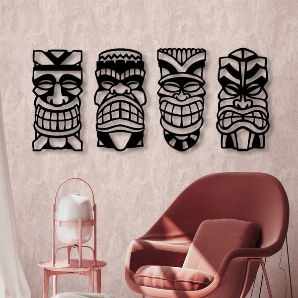 Tiki Mask Wall - Etsy