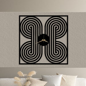 Arch Wall Clock, Retro Wall Clock, Metal Wall Clock, Housewarming Gift ...