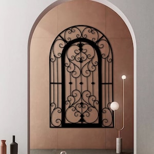 Black Metal Window Wall Art: Porch & Entryway Decor - Etsy