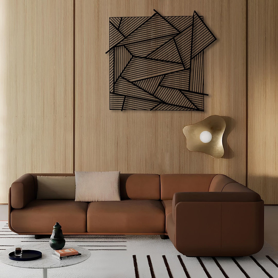 Elegant Wall Art, Lines Wall Decor, Stylish Home Decor, Metal Line Art ...