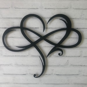 Infinity Heart Metal Wall Decor, Infinity Love, Metal Wall Art ...