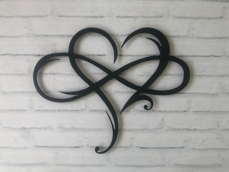 Infinity Heart Metal Wall Decor Infinity Love Metal Wall - Etsy