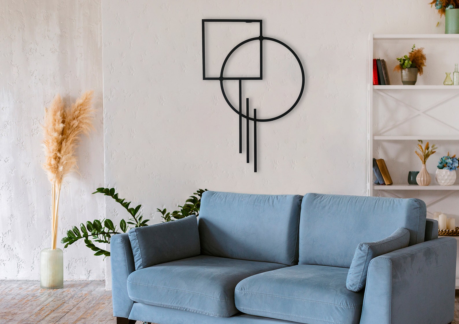 Geometric Figure Metal Wall Art Lines Wall Art Huge Wall - Etsy