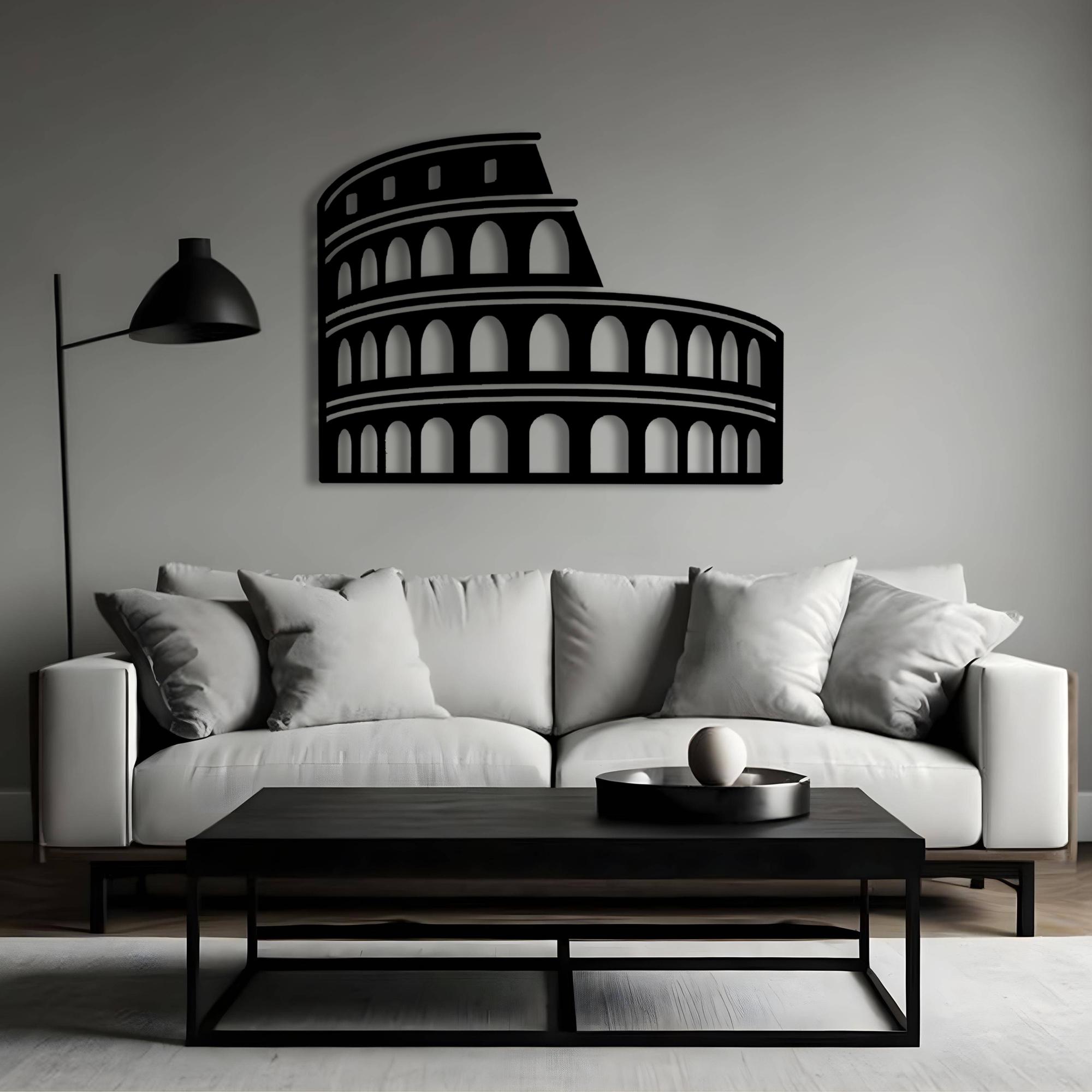 Colosseum Rome Metal Wall Art: Ancient Italy Travel Decor - Etsy