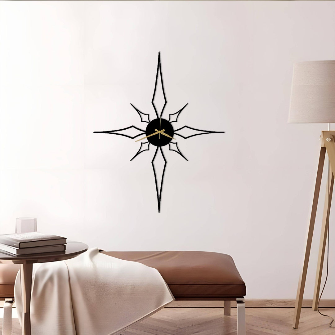 Starlight Metal Wall Clock, Star Wall Clock, Unique Design Clock ...