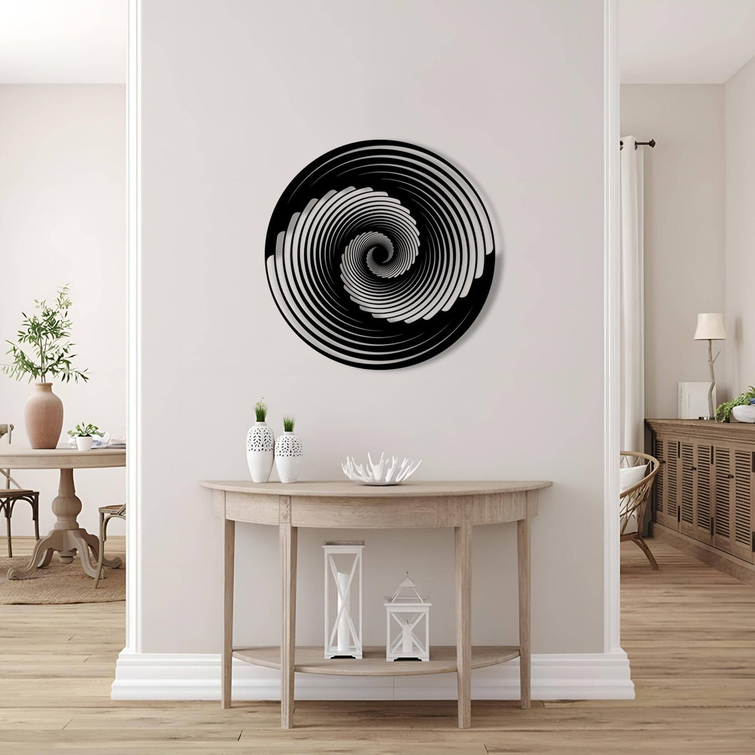 Vortex Metal Wall Art: 3D Optical Illusion Decor - Etsy