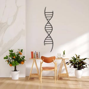 DNA Metal Wall Art, Science Home Decor, Genetic Code Art, Unique ...