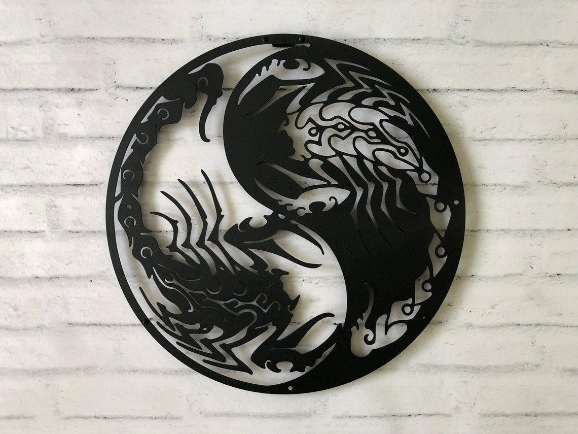 Yin Yang Metal Wall Art Creative Design Modern Wall Decor - Etsy