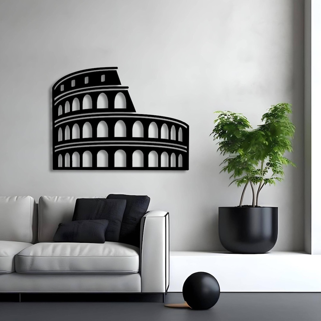 Colosseum Rome Metal Wall Art: Ancient Italy Travel Decor - Etsy