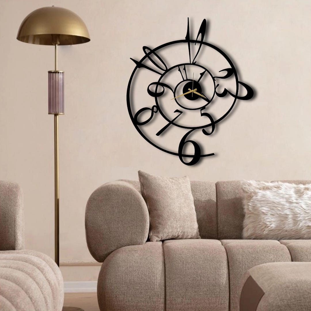 Fibonacci Sequence Metal Wall Clock, Golden Ratio Clock, Gothic Home ...