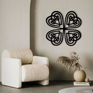 Four Leaf Clover Metal Wall Art, Shamrock Metal Sign, St Patricks Day ...