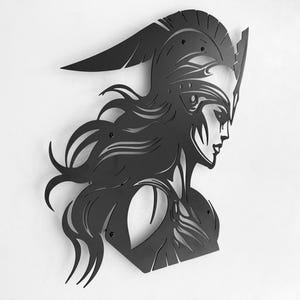 Athena Metal Sign, Greek Mythology Art, Athena Goddess, Large Wall ...