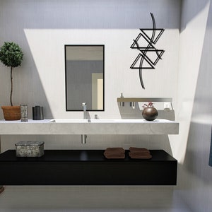 Minimalist Triangles Wall Art, Metal Wall Art, Triangle Metal Sign ...