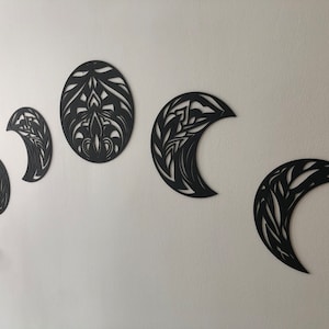 Moon Phase Wall Decor, Moon Metal Wall Art, Phases of the Moon, Unique ...