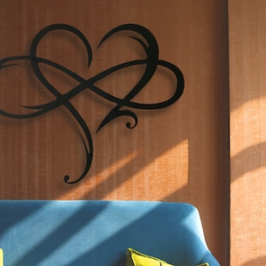 Infinity Heart Metal Wall Decor, Infinity Love, Metal Wall Art ...