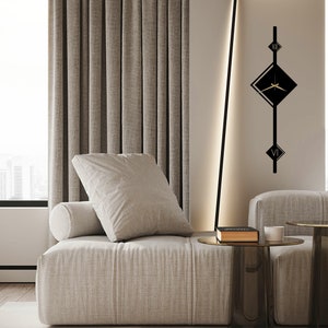 Vertical Wall Clock, Large Wall Clock, Metal Wall Clock, Silent Wall Clock, Office Gifts, Unique ...