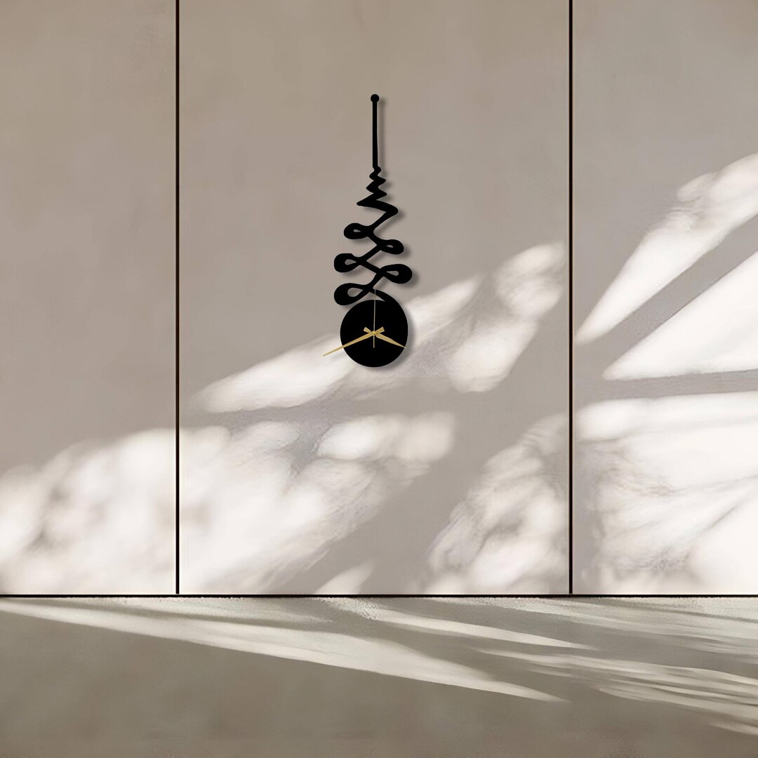 Unalome Metal Wall Clock, Buddhist Symbol Unique Wall Clock, Modern ...