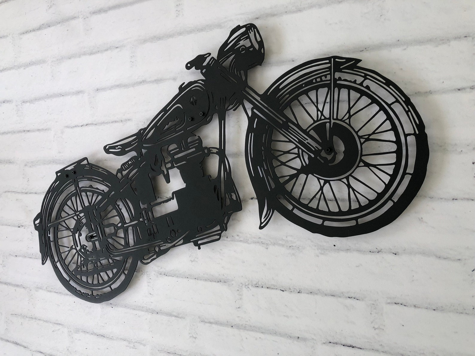 Motorcycle Metal Wall Art: Cafe Racer, Harley Davidson Style - Etsy